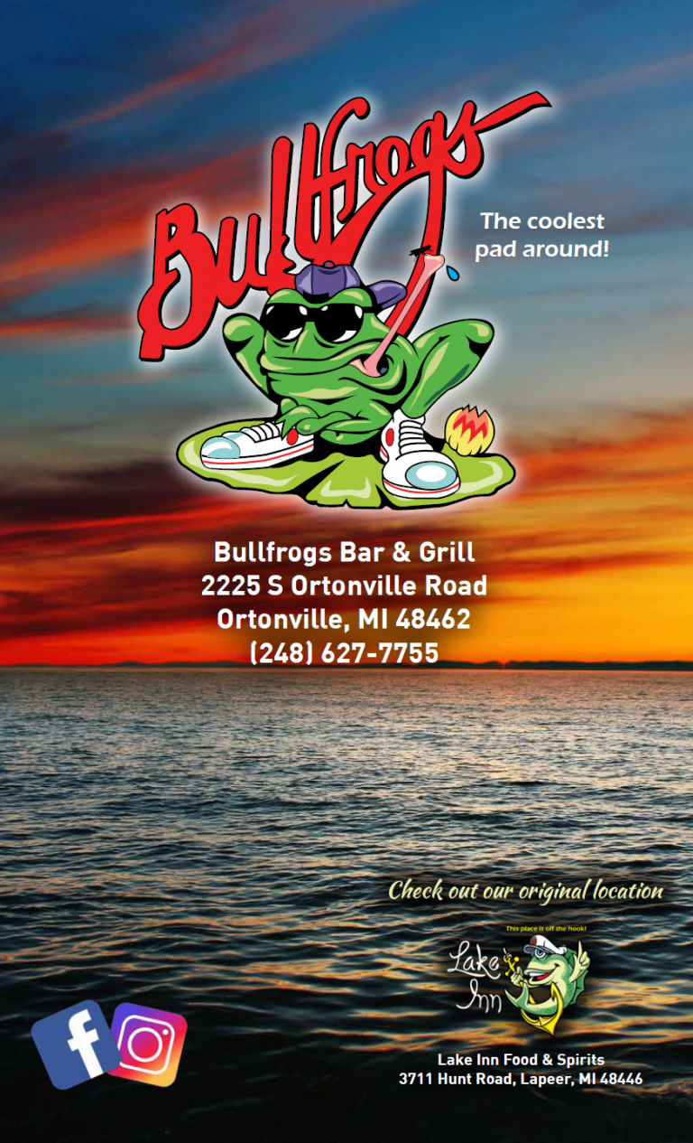 Menu - Bullfrogs Bar